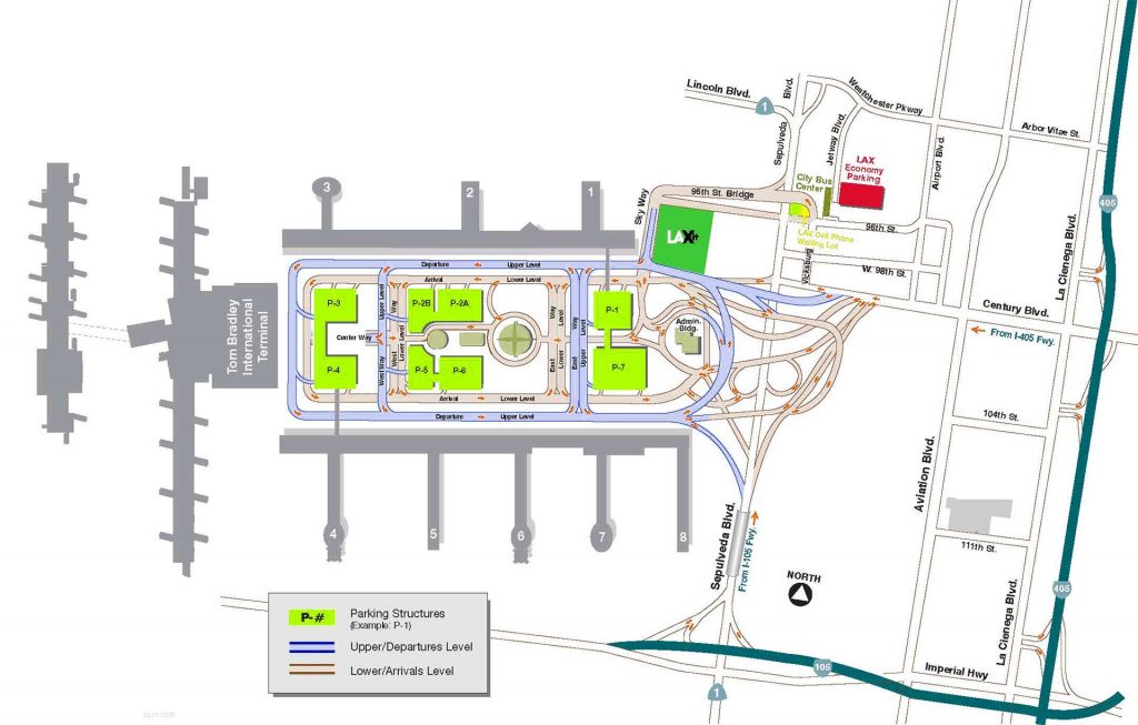 Parking options at the Los Angeles International Airport LAX