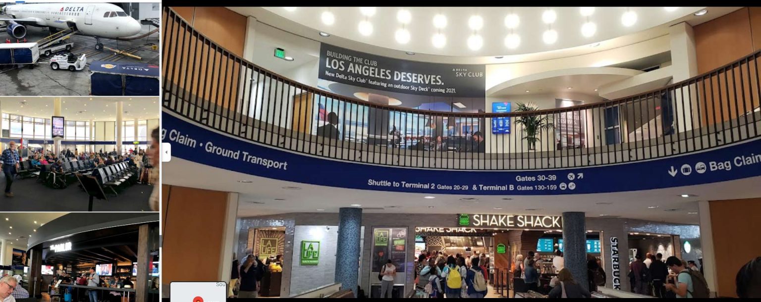 Terminal 3 map at the Los Angeles International Airport LAX