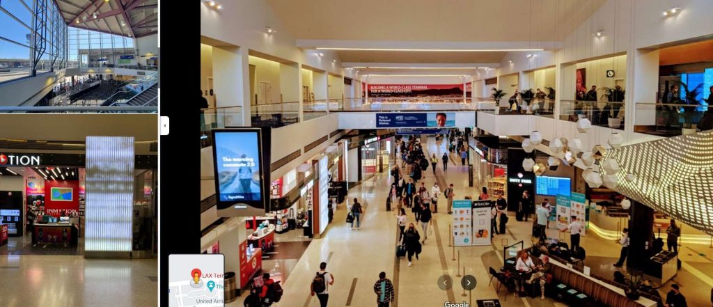 Terminal 2 map at the Los Angeles International Airport LAX
