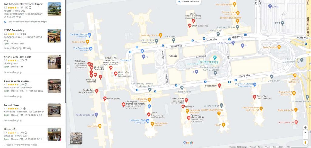 Shops (Stores) Los Angeles International Airport LAX