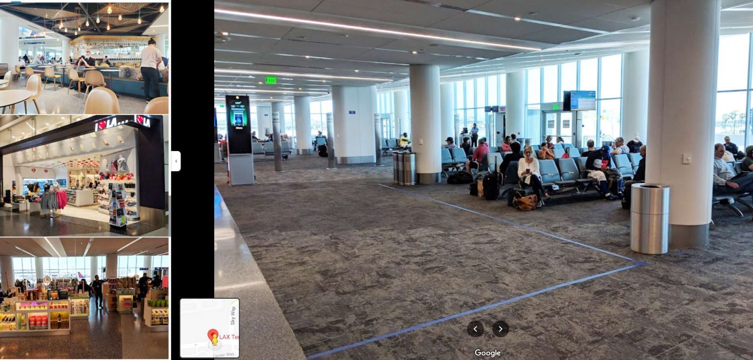 Terminal 1 map at the Los Angeles International Airport LAX