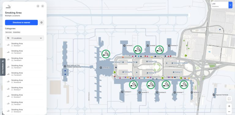 Smoking area Los Angeles Airport airport (LAX)